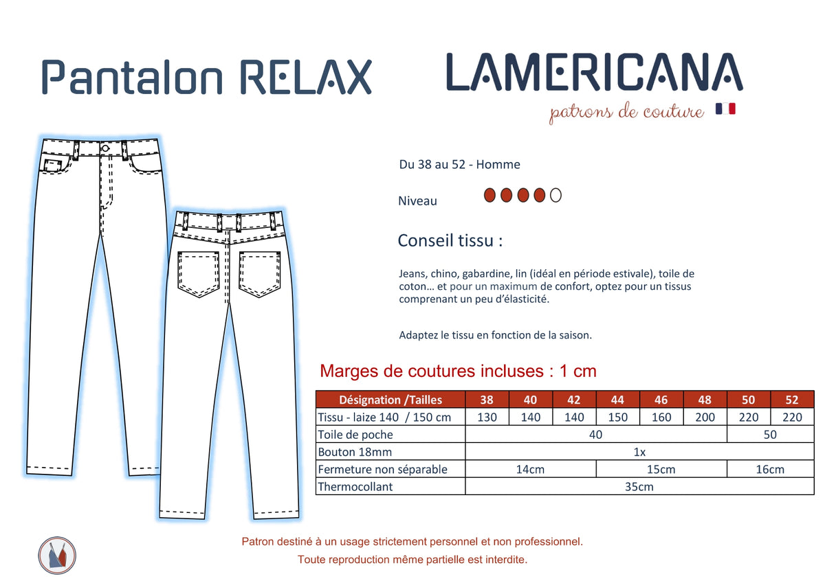 Patrons de couture homme : modèles modernes en PDF ou impression A0 ...